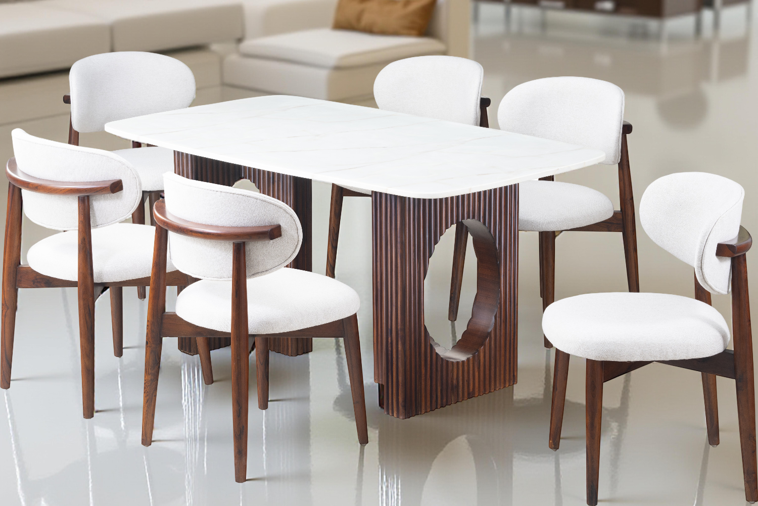 Dining Table 6 Seater Sets – Elegant Dining Furniture for Modern Homes